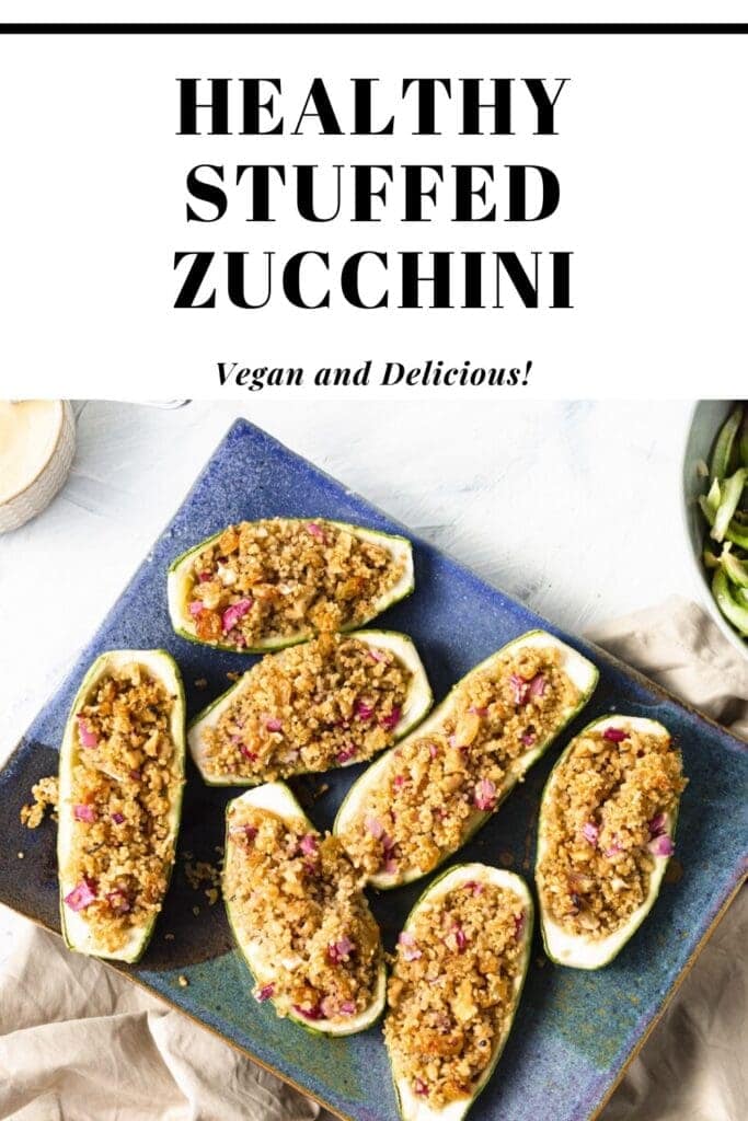 Easy Vegan Stuffed Zucchini - Food Fun & Faraway Places