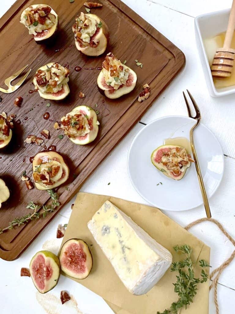 Fig Appetizer with Blue Brie Cheese - Food Fun & Faraway Places