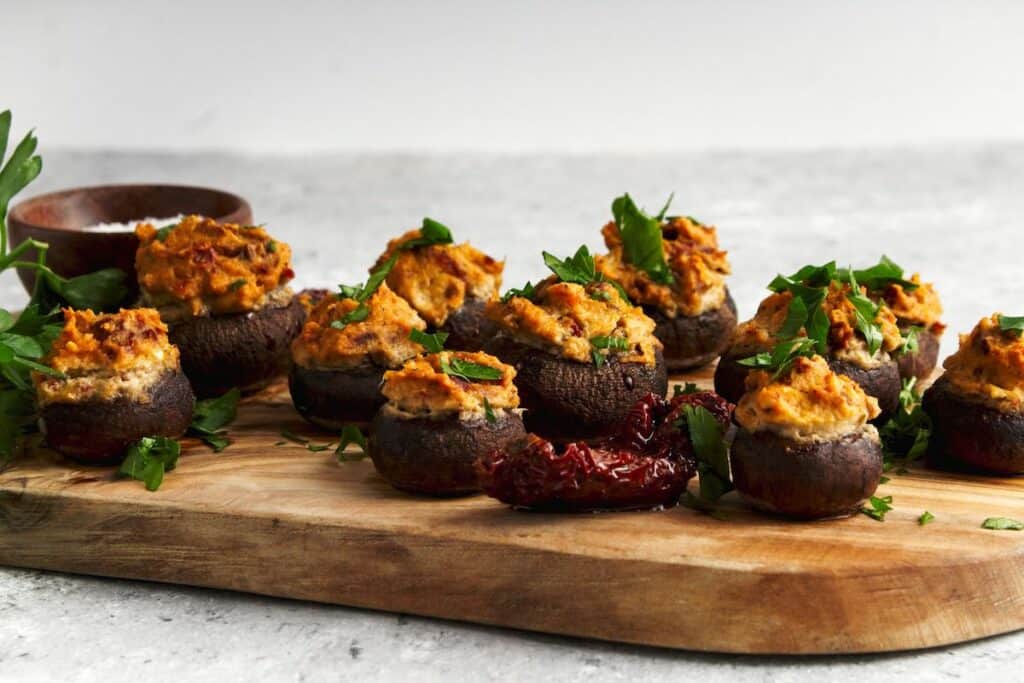 Vegan Stuffed Mushrooms - Food Fun & Faraway Places