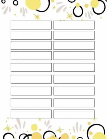Printable New Year's Eve Games - Food Fun & Faraway Places