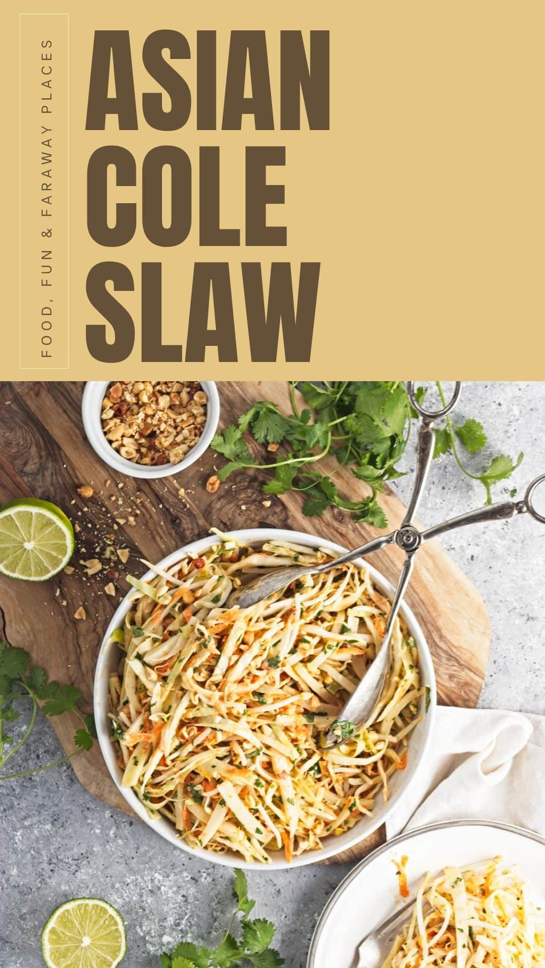Asian Cole Slaw with Peanuts - Food Fun & Faraway Places